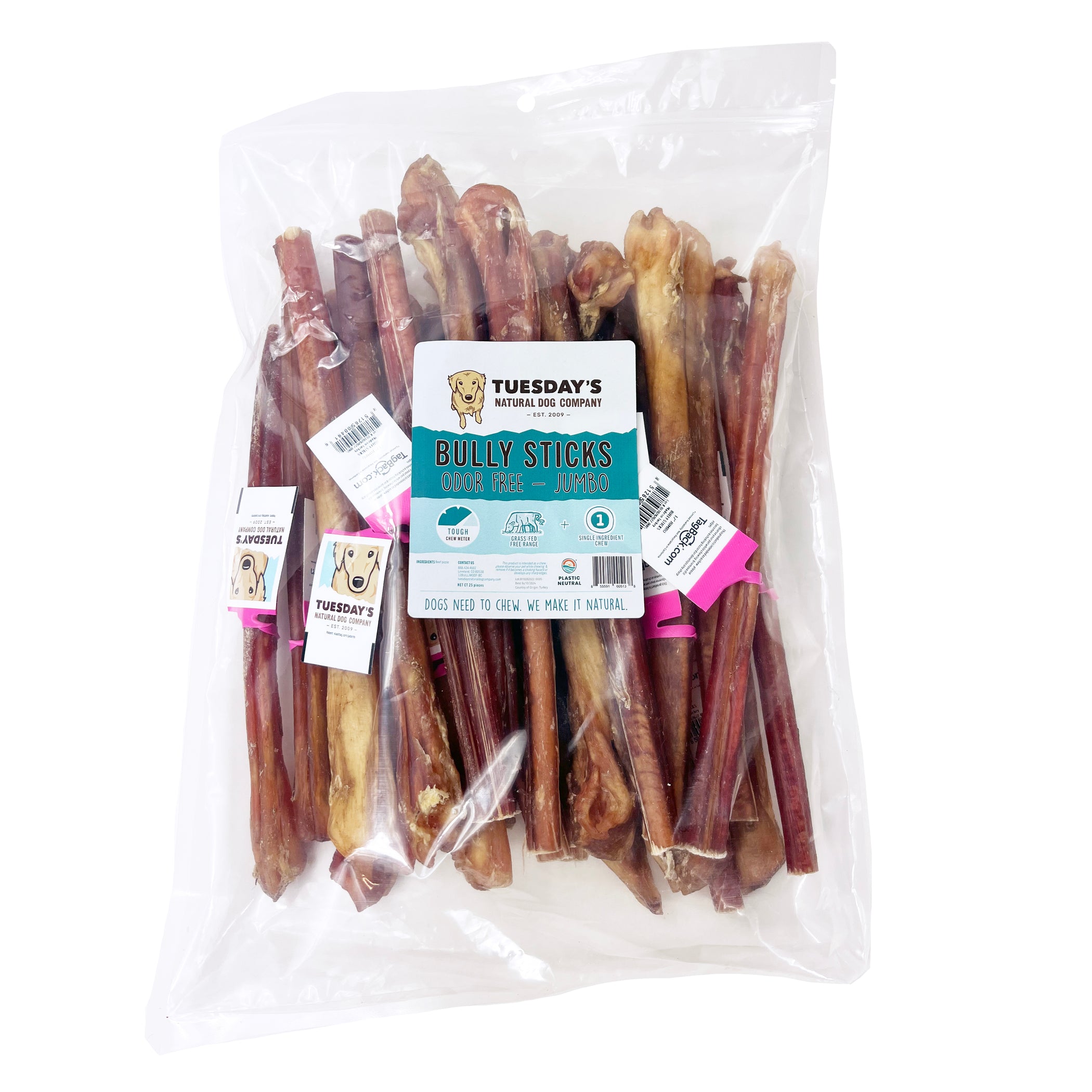12" Jumbo Bully Sticks - Odor Free (Bulk) — WHOLESALE - Tuesday's ...