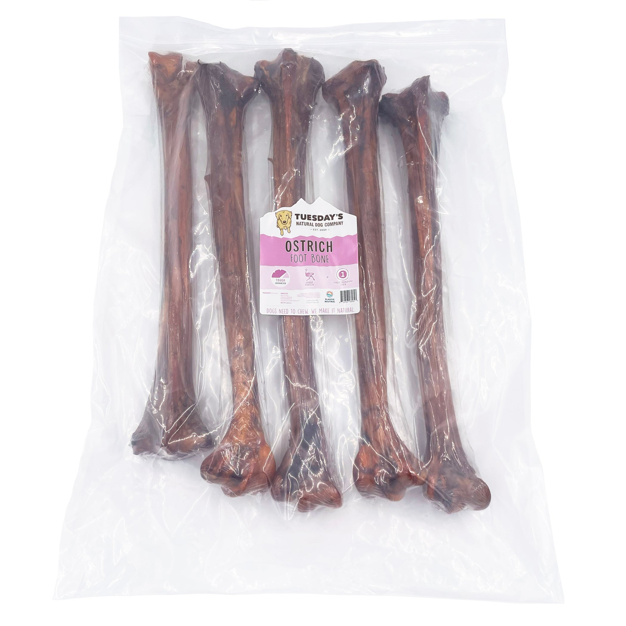 Ostrich Shin Bone (Bulk) — WHOLESALE - Tuesday's Natural Dog Company