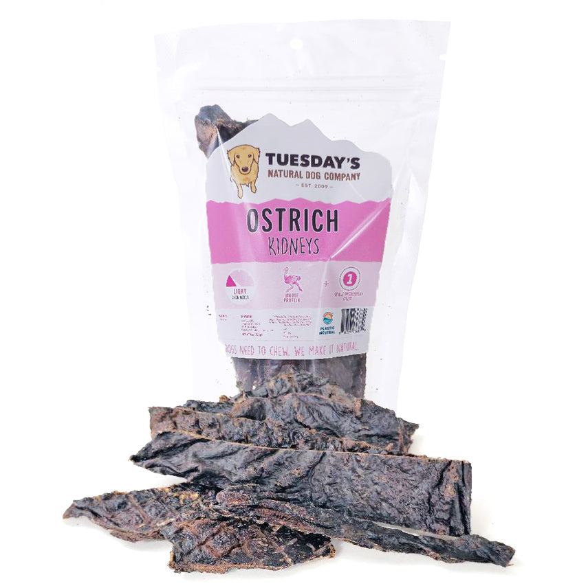 Ostrich Kidneys - 4 oz — WHOLESALE - Tuesday's Natural Dog Company