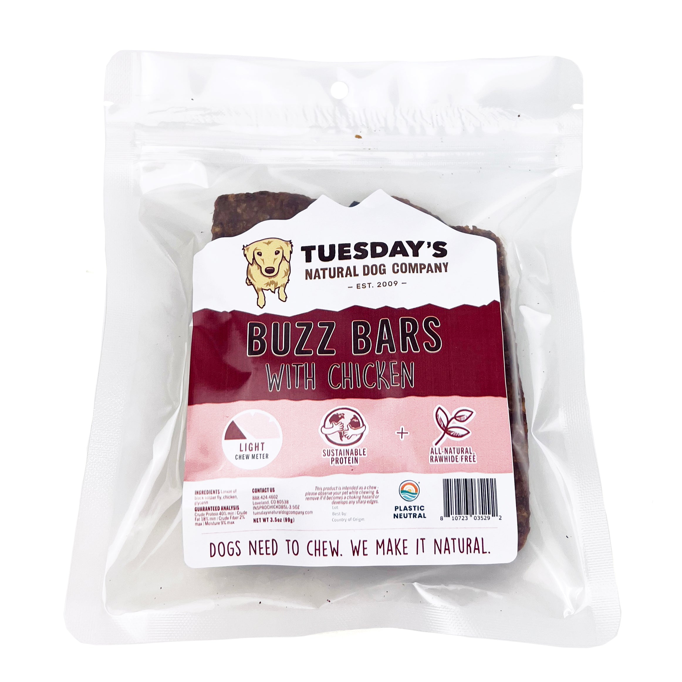 Sustain-A-Bars with Chicken - 3.5 oz — WHOLESALE - Tuesday's Natural ...