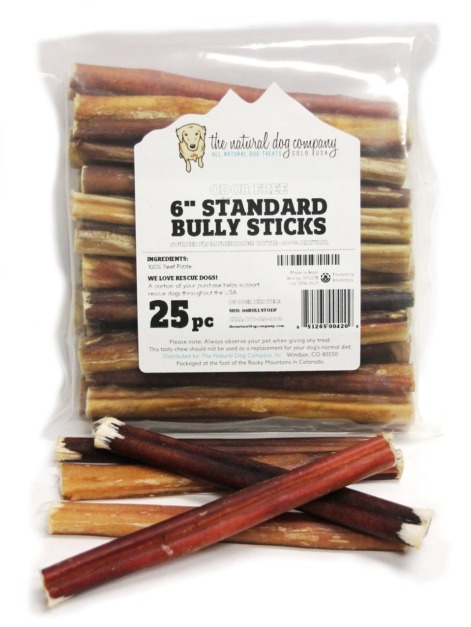 6" Standard Bully Sticks - Odor Free (Bulk) — WHOLESALE - Tuesday's ...